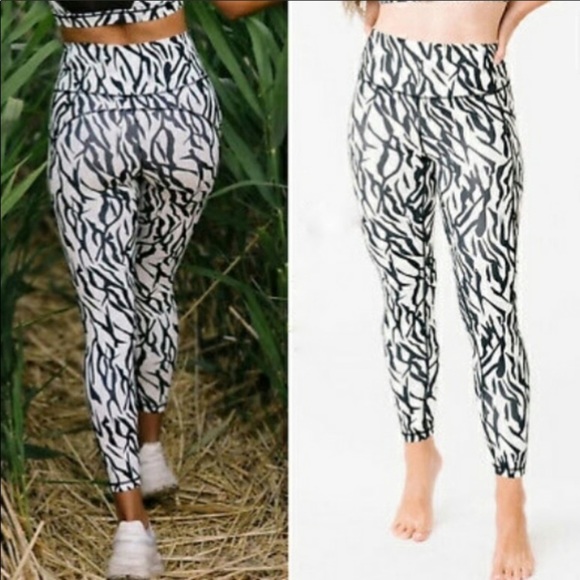 ZYIA | Pants & Jumpsuits | Zyia Safari Brilliant Zebra High Rise Leggings 24 | Poshmark
